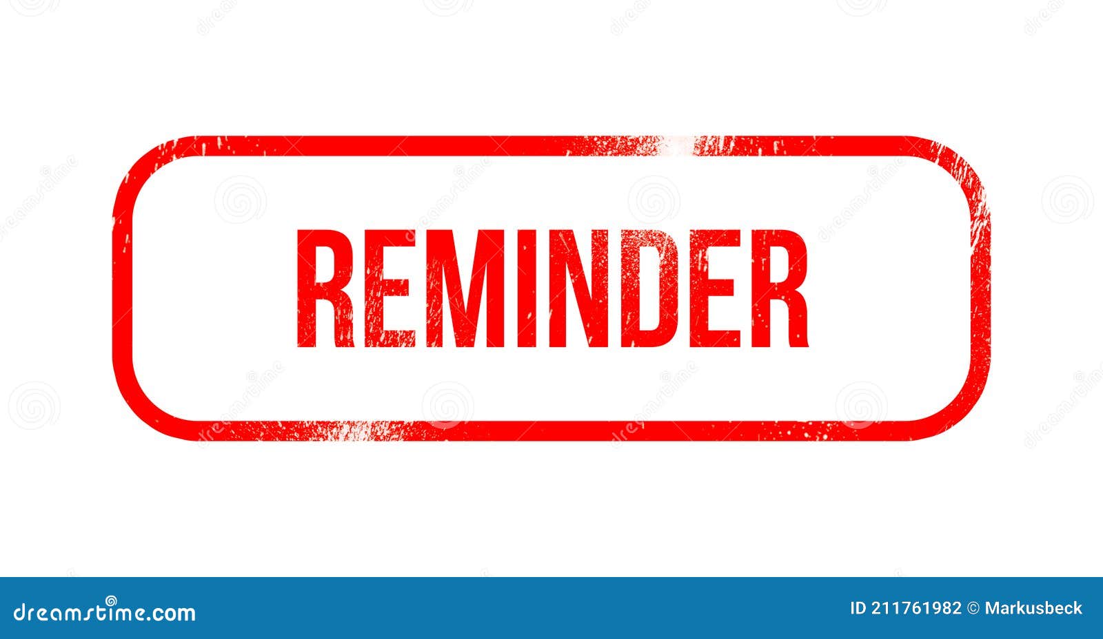 Reminder - Red Grunge Rubber, Stamp Stock Illustration - Illustration ...