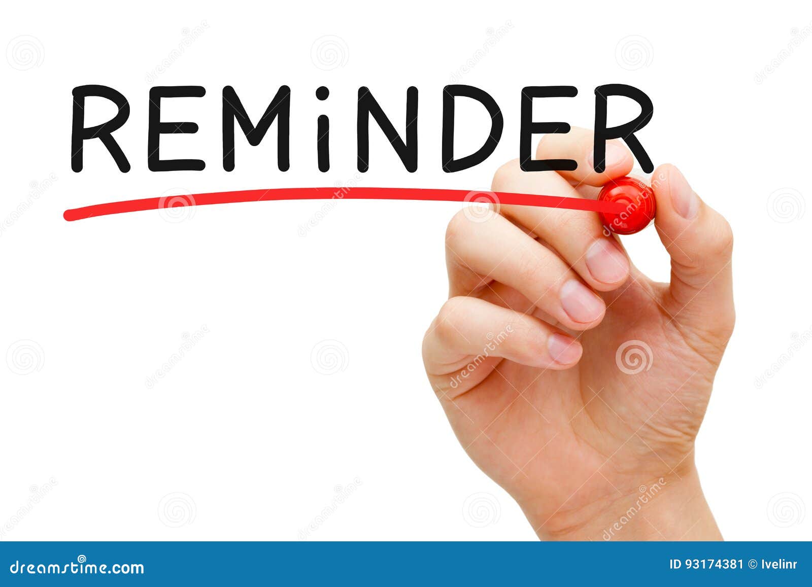 Reminder Red Marker stock image. Image of amnesia, marker - 93174381