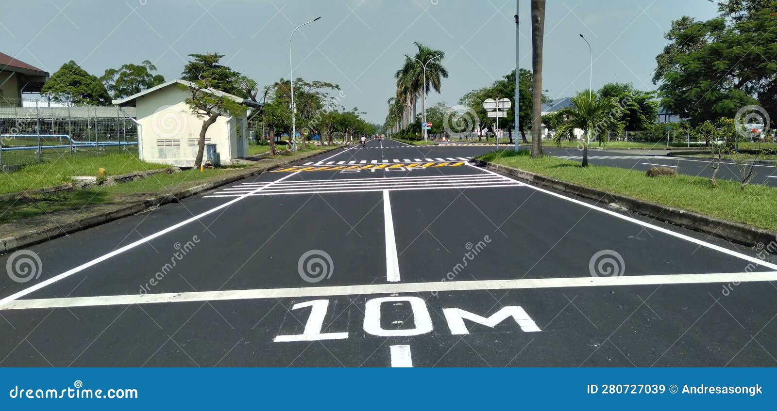 Reminder Road Markings before Speed Bumps Stock Image - Image of ...