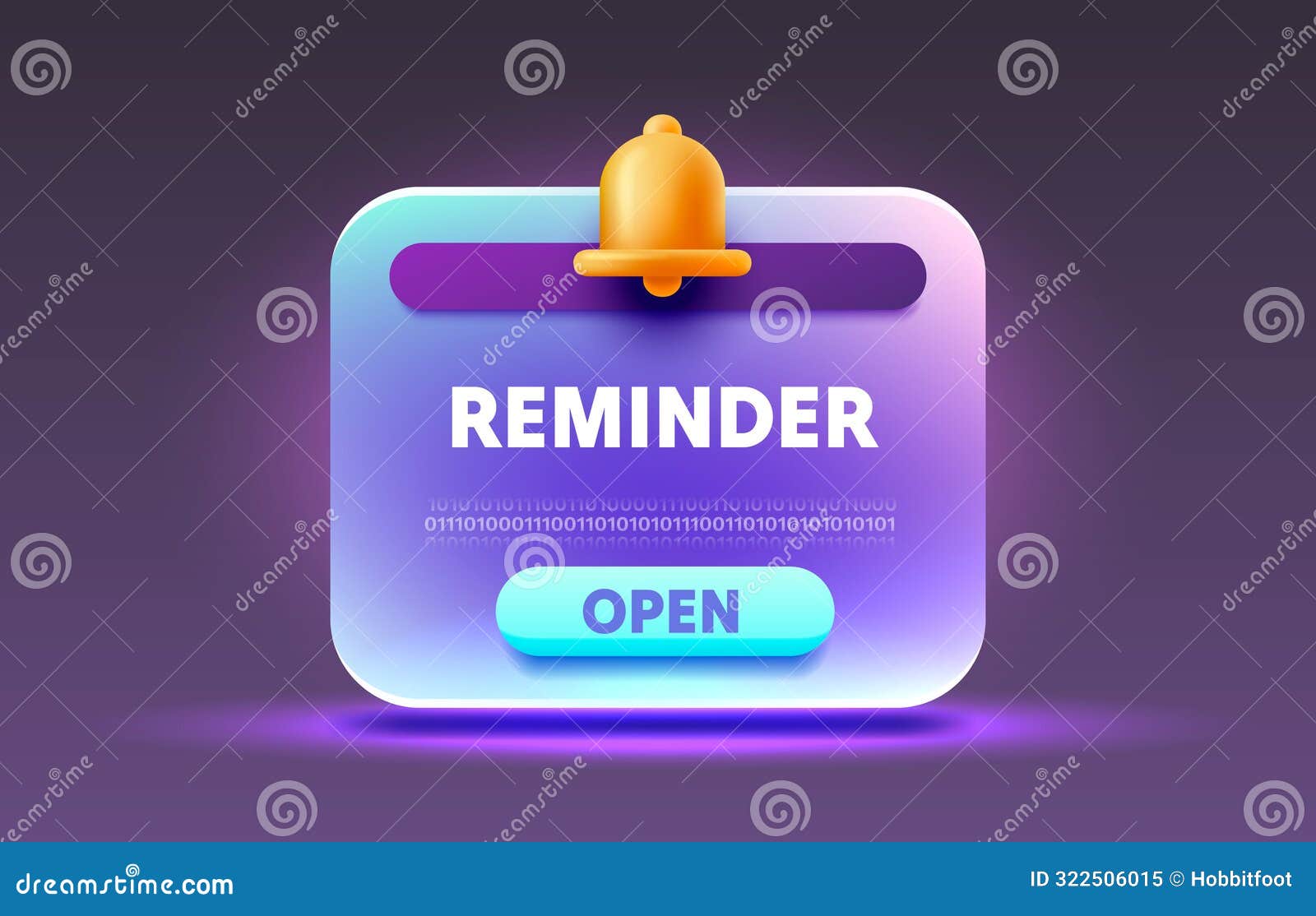 Reminder Service Message Information, Media App Ui. Vector Stock ...