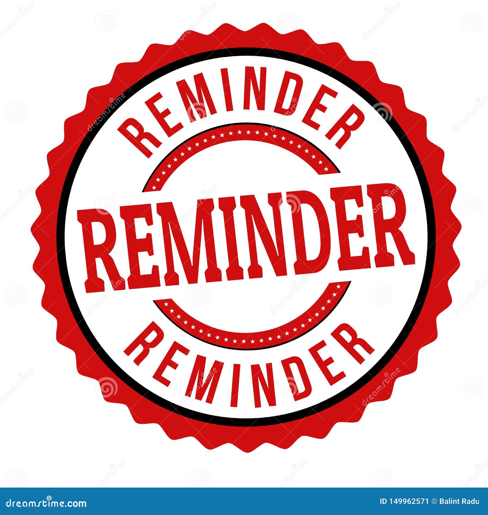 Reminder Sign In Colorful Speech Bubble. Vector Illustration For Label ...