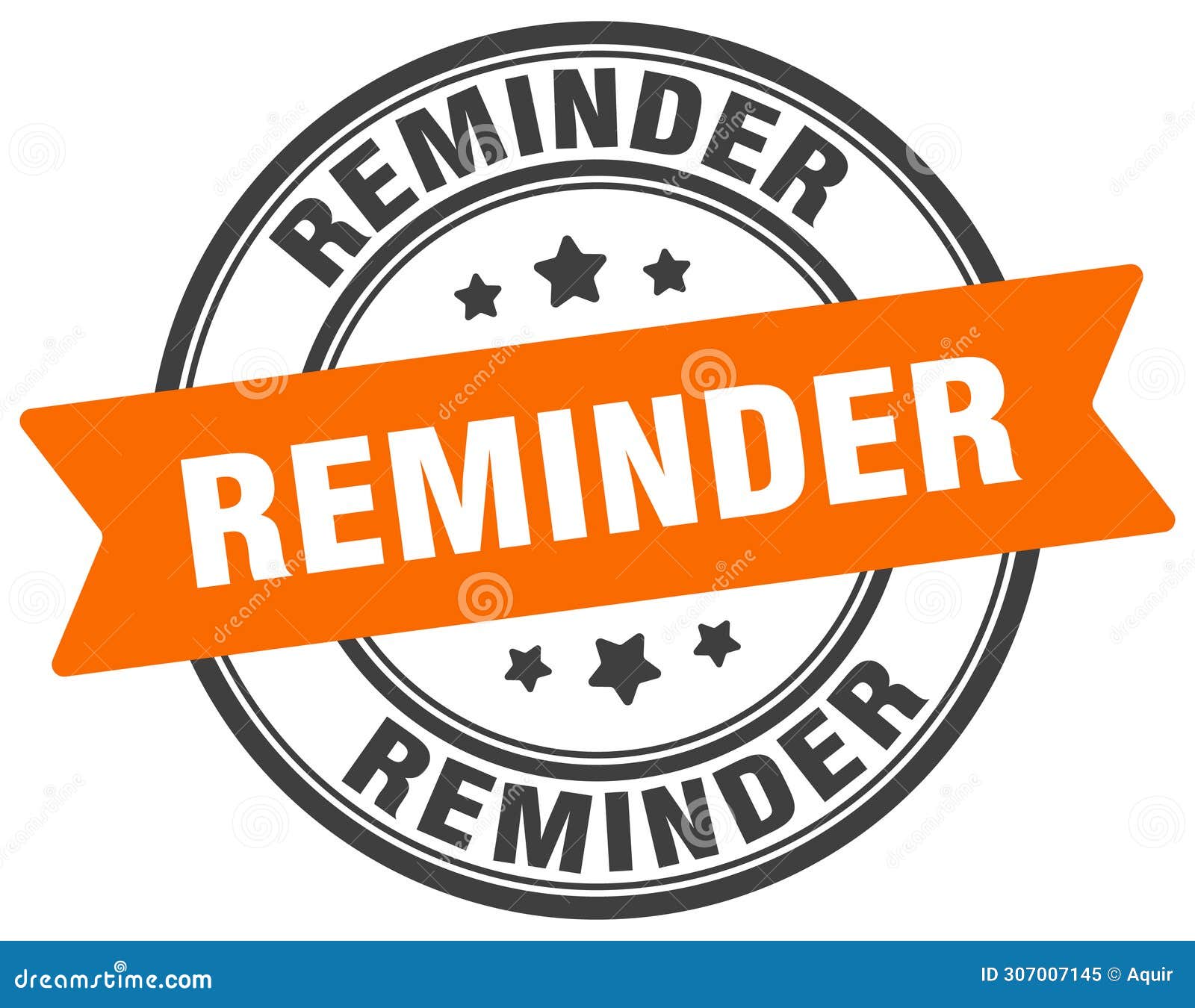 Reminder Stamp. Reminder Label on Transparent Background. Round Sign ...