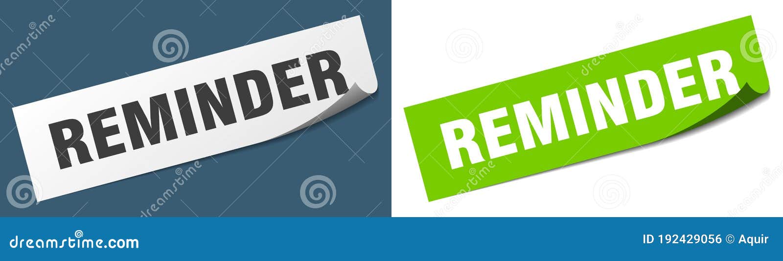 Reminder Sticker. Reminder Sign Set Stock Vector - Illustration of ...