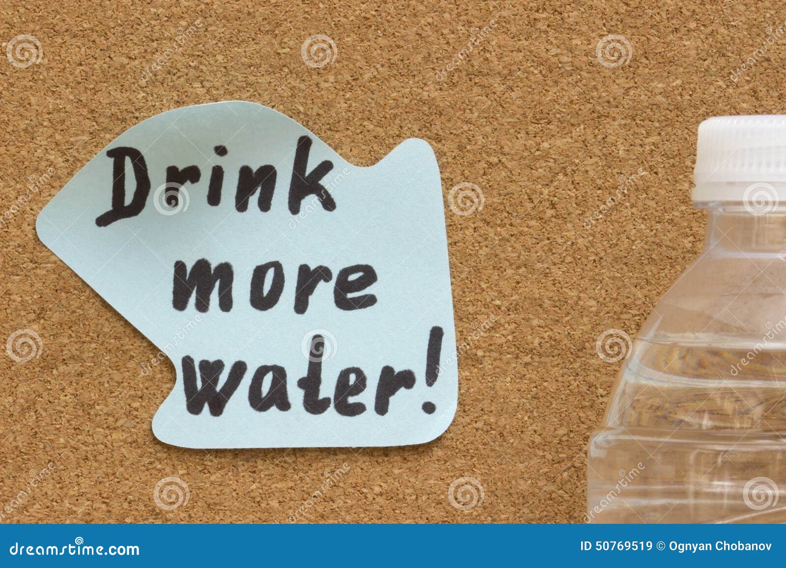 Reminder Sticky Note Drink More Water Stock Image - Image of guidance ...
