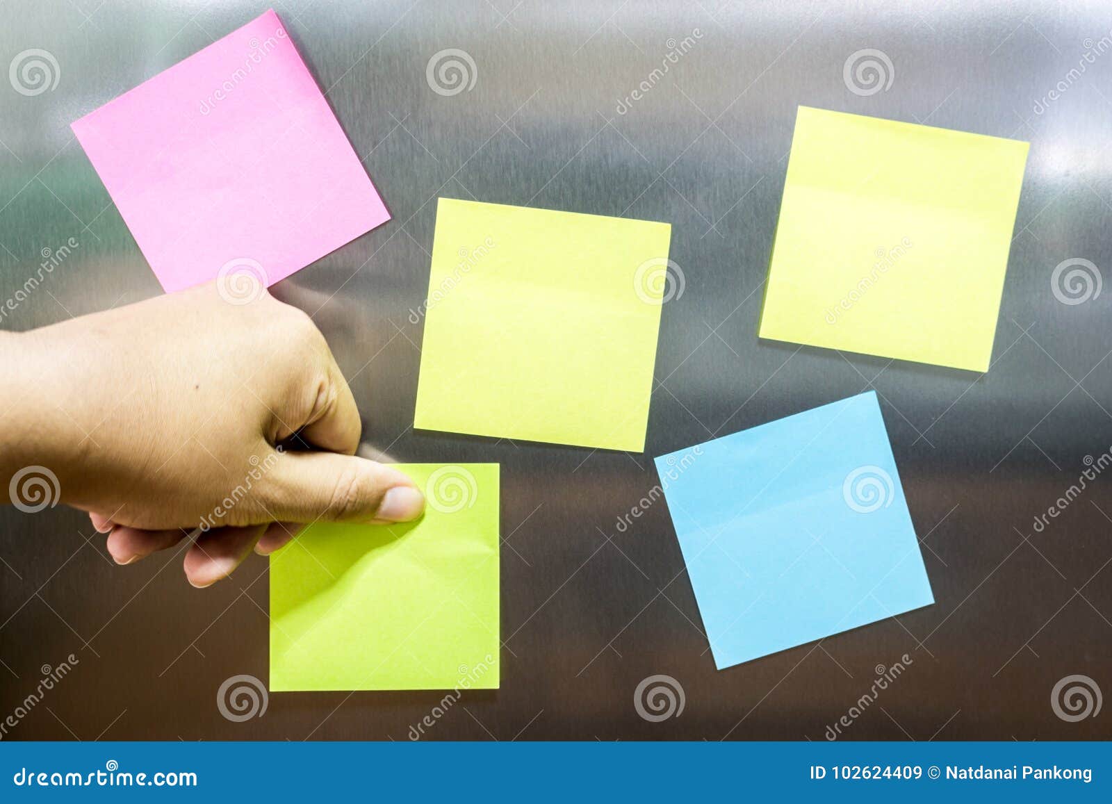 Reminder Sticky Note on Refrigerator Stock Image - Image of paper ...