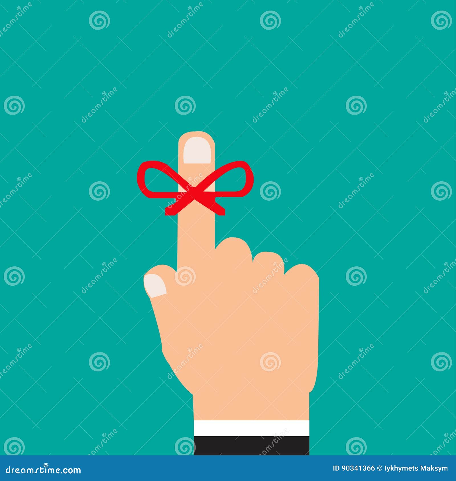 Reminder String Poster On A White Background Vector Illustration ...