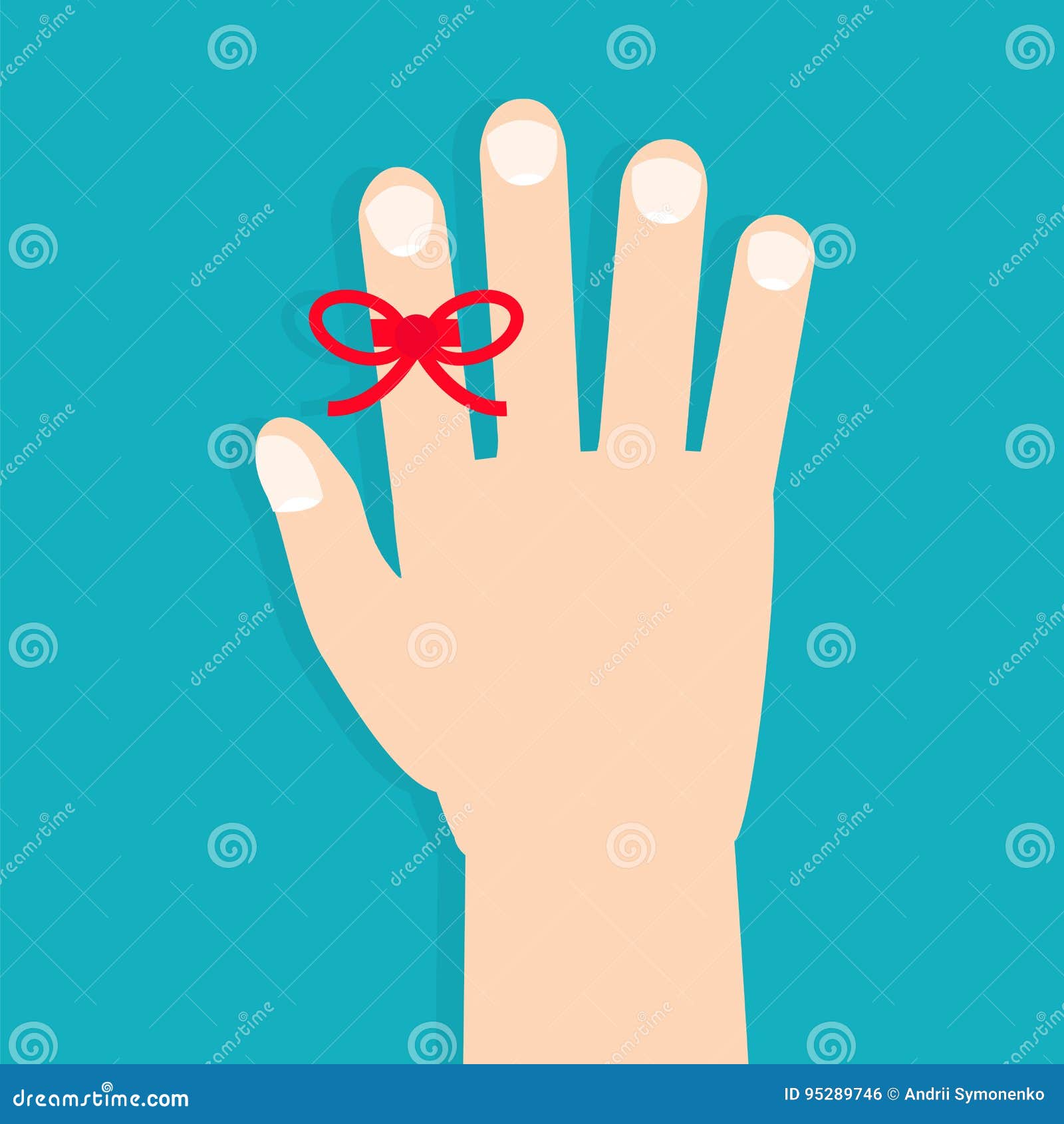 Reminder String Poster On A White Background Vector Illustration ...