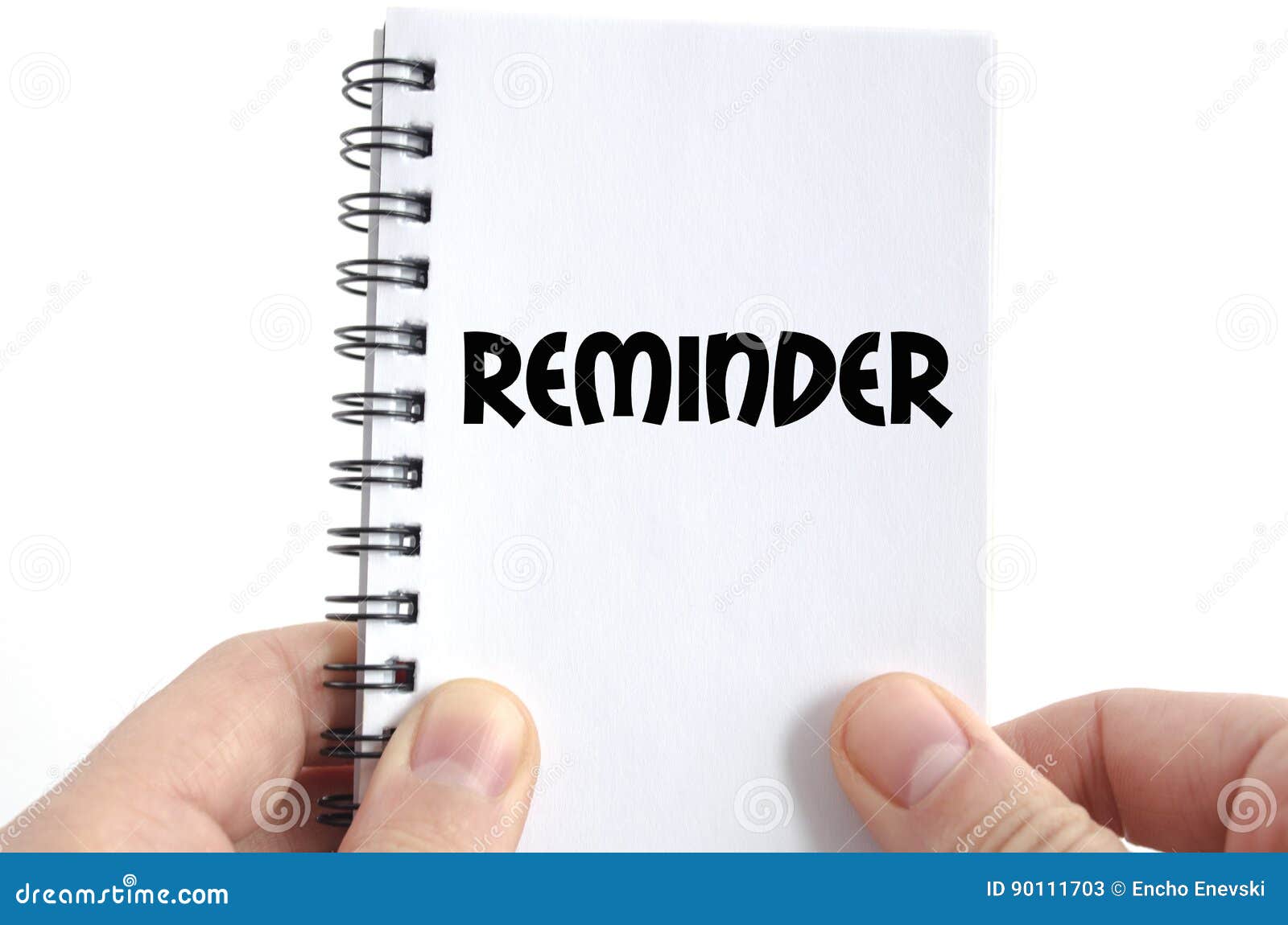 Reminder text concept stock image. Image of alert, responsibility ...