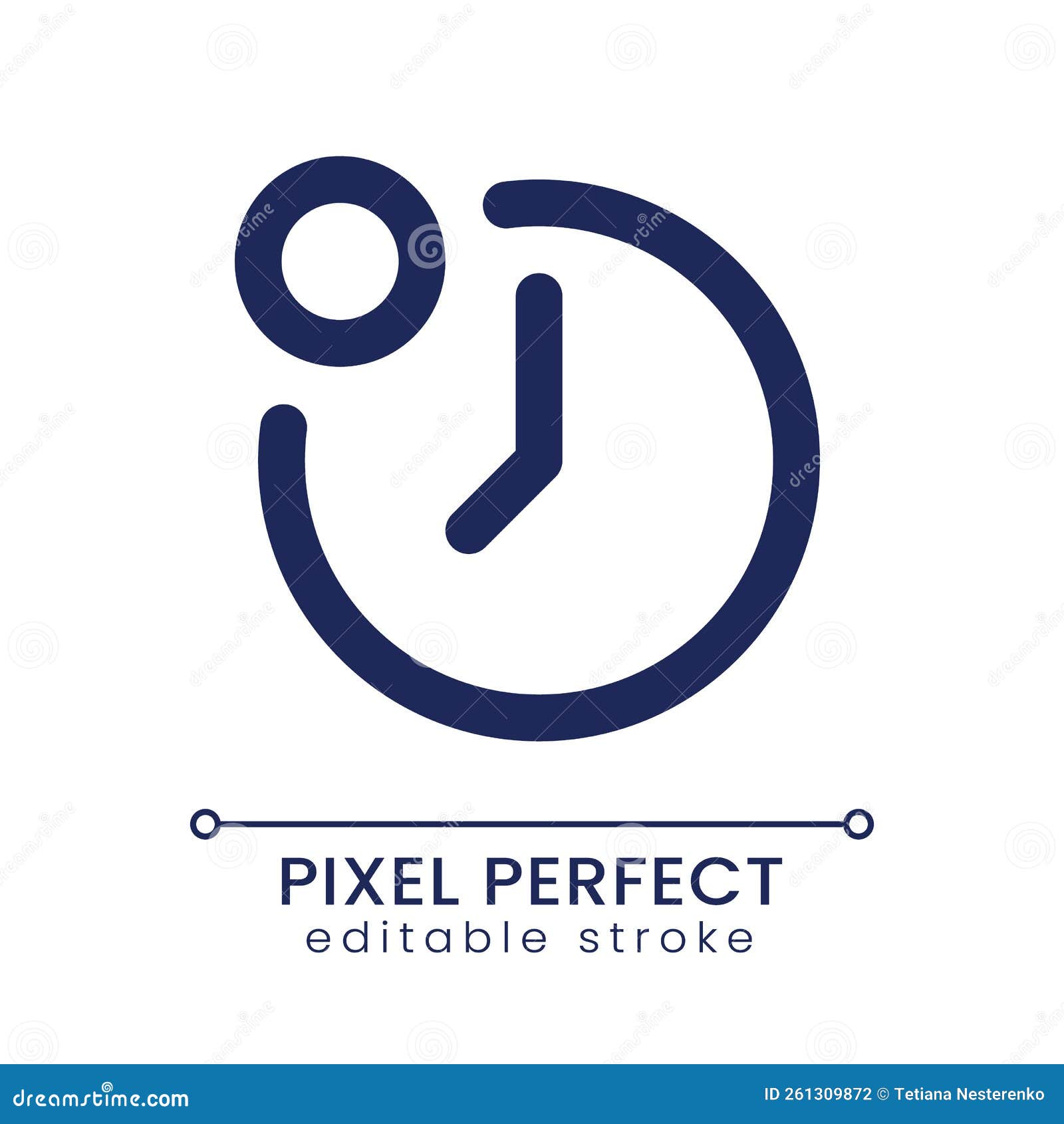 Reminder from Time App Pixel Perfect Linear Ui Icon Stock Vector ...