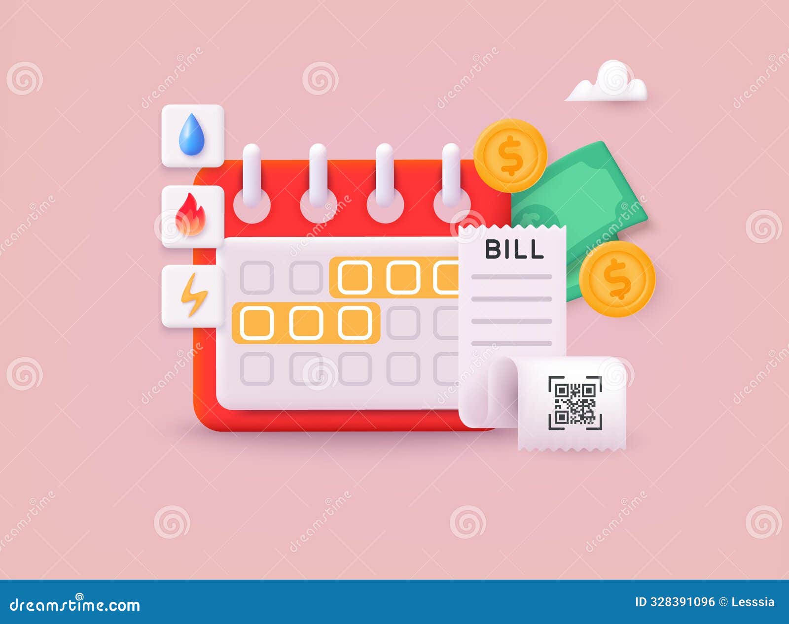 Reminder To Payment of Utility. Timely Payment Planning. Reminder App ...