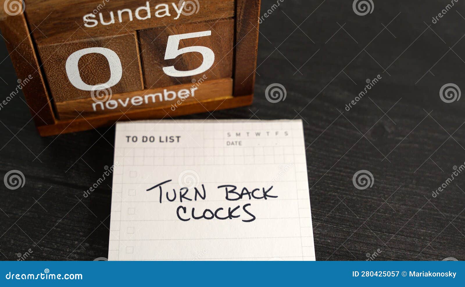 Reminder To Turn Back Clocks Stock Image - Image of november, planner ...