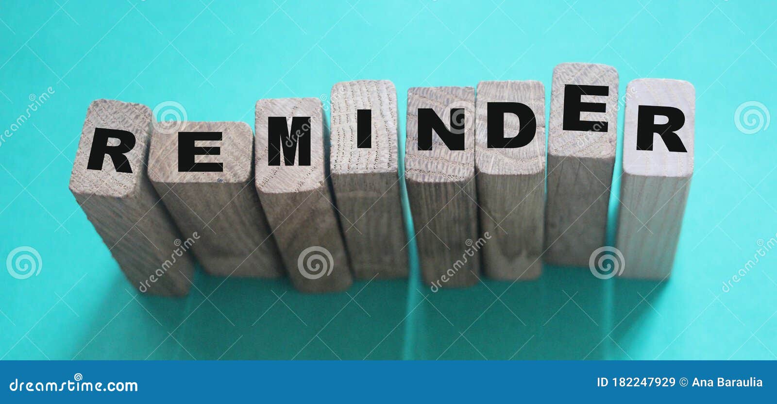 REMINDER Word Made with Building Blocks. Schedule Concept Stock Image ...