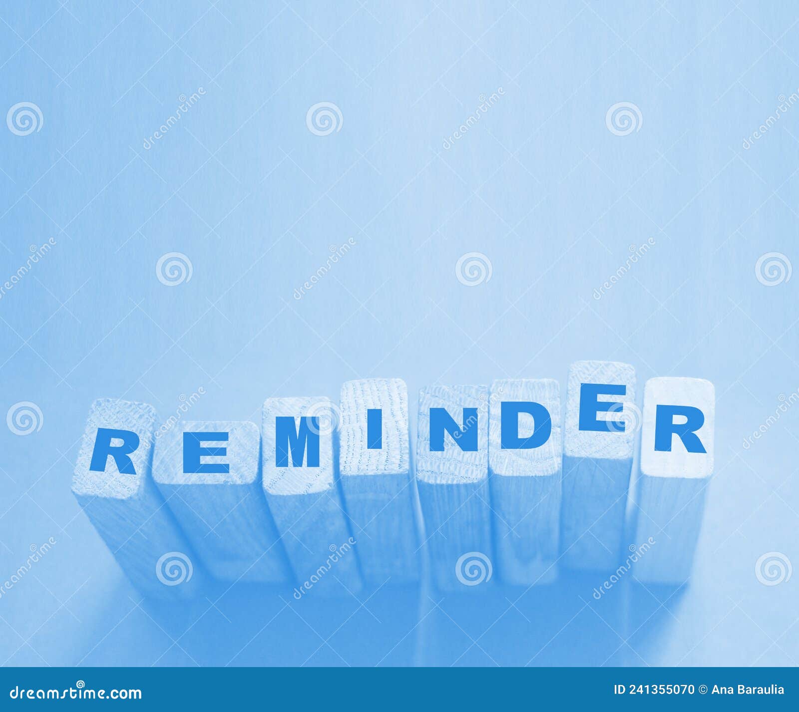 REMINDER Word Made with Building Blocks. Schedule Concept Stock Photo ...