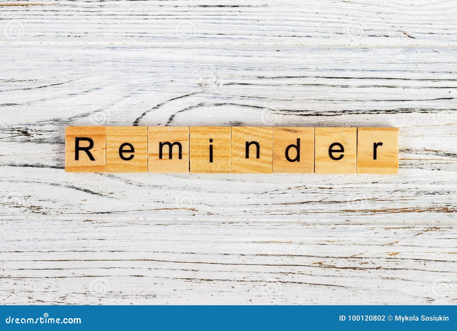 REMINDER Word Made with Wooden Blocks Concept Stock Photo - Image of ...