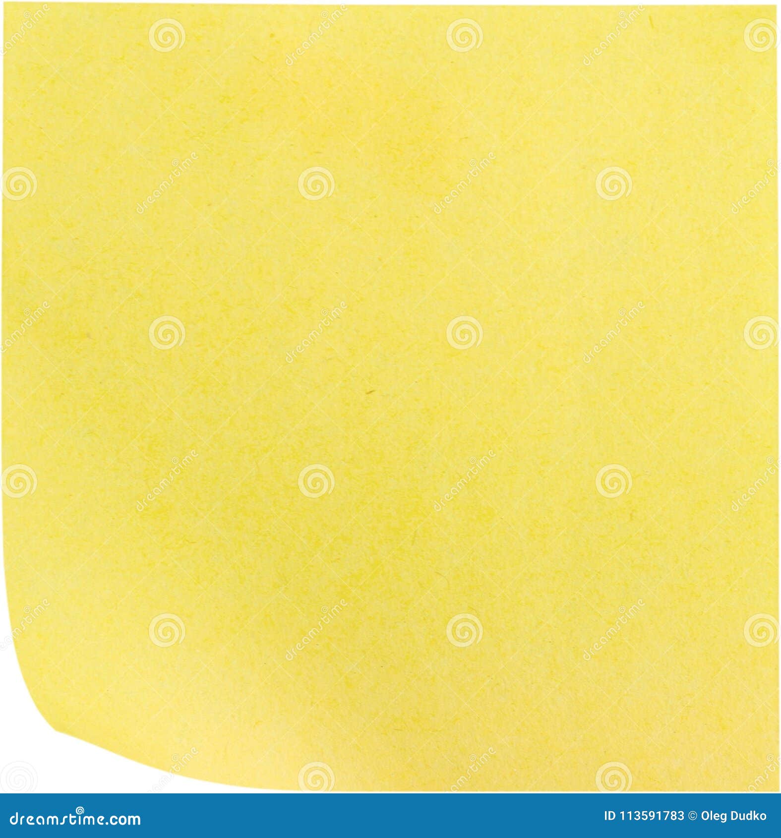Yellow Sticky Note - Isolated Stock Image - Image of paper, yellow ...