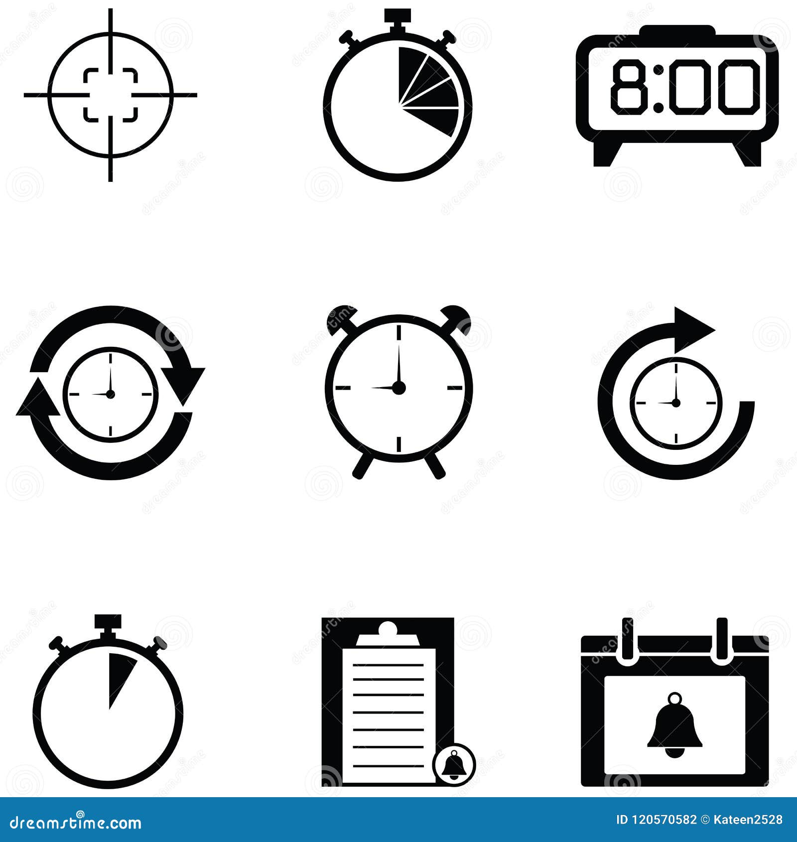 Reminders icon set stock vector. Illustration of concept - 120570582