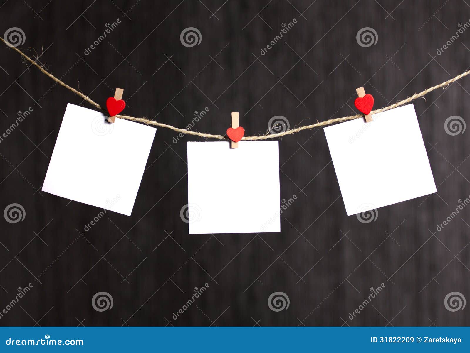 Reminders Note Hanging on Clothespin on Clothesline Stock Image - Image ...