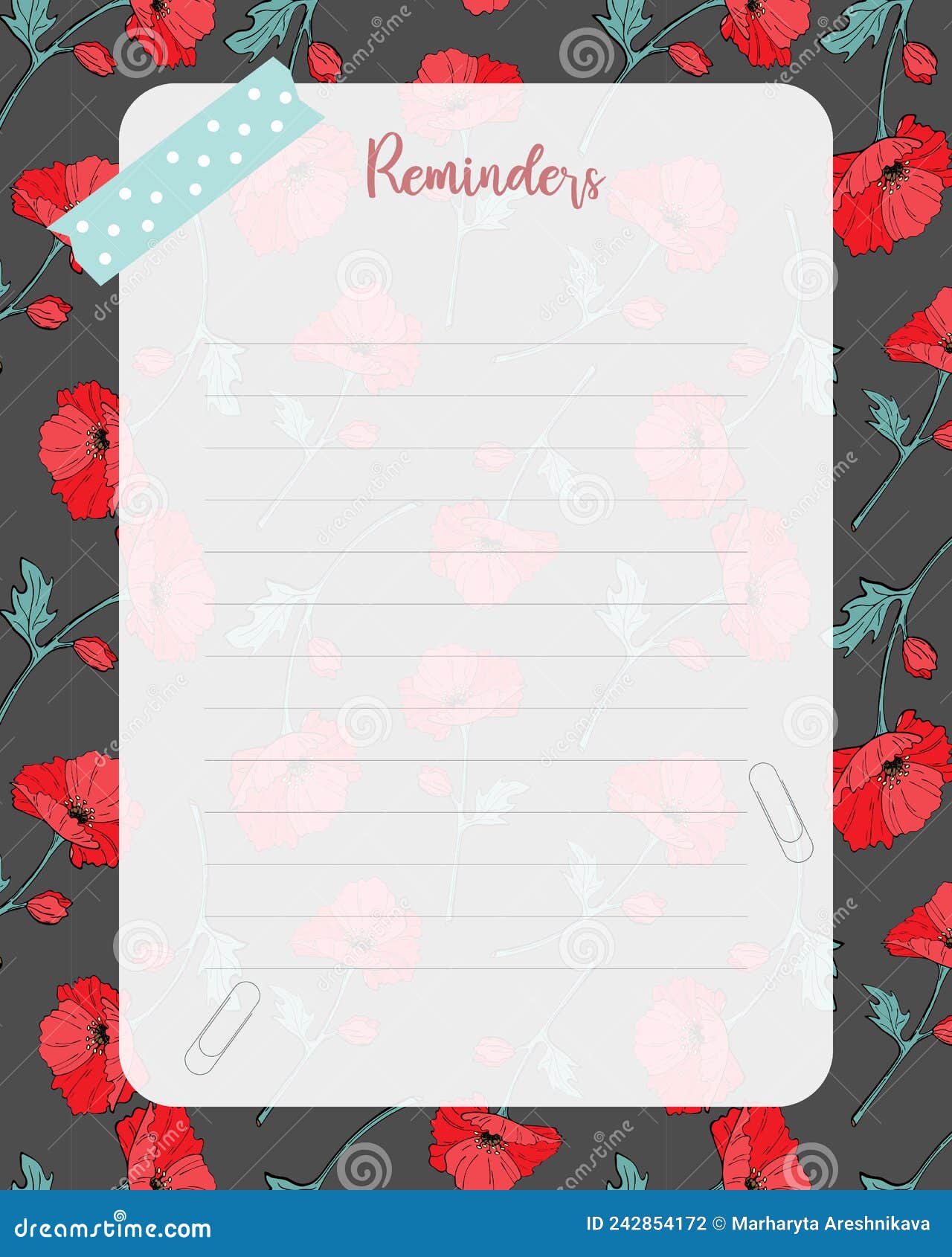 Reminders To Do List Planner Note-taking Planner, Collage Witch Poppy ...