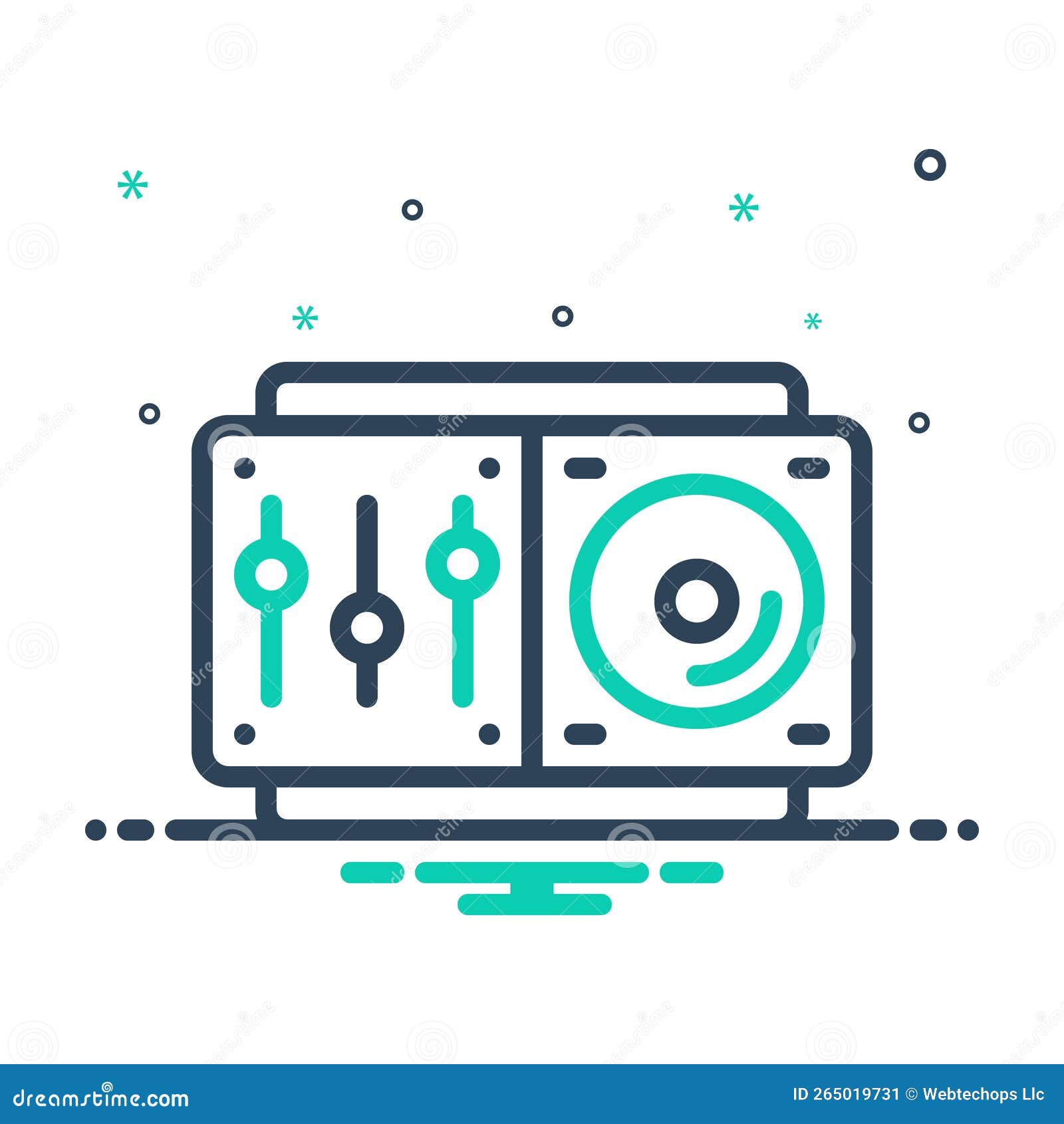 Mix Icon for Remix, Controlar and Musical Stock Vector - Illustration ...