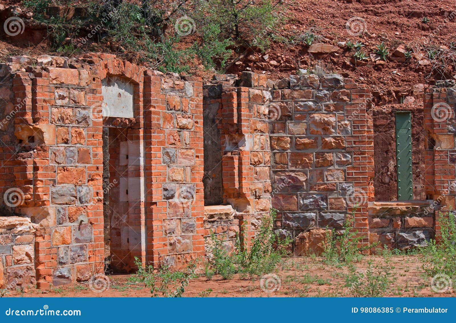 REMNANT of OLD FORT stock image. Image of openings, doors - 98086385