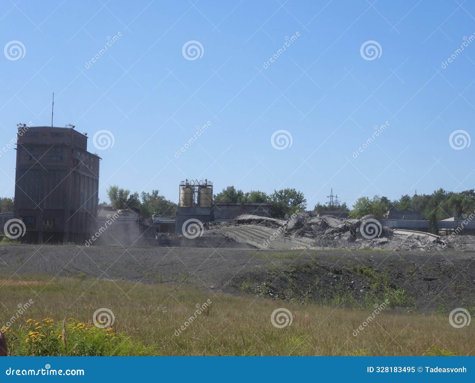 Concrete Skip Over Building Framework Stock Image | CartoonDealer.com ...