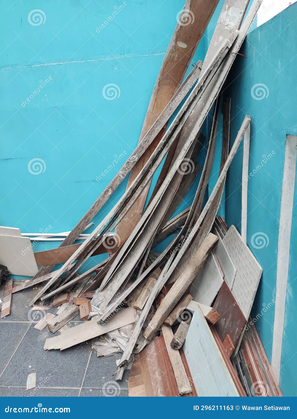 Remnants of Building Materials Stock Image - Image of construction ...