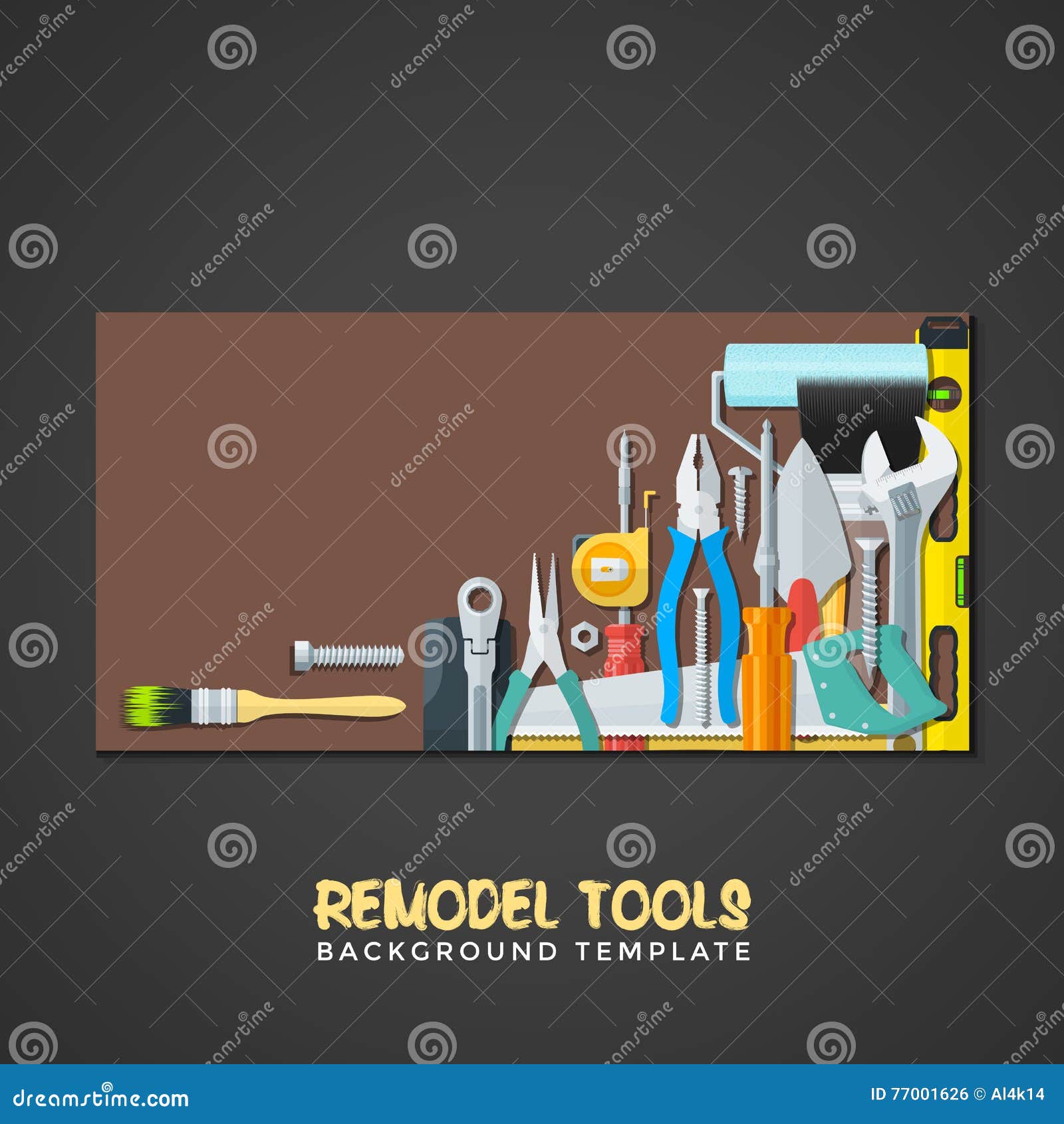 Remodel Tools Backdrops Banner Templates Stock Vector - Illustration of ...