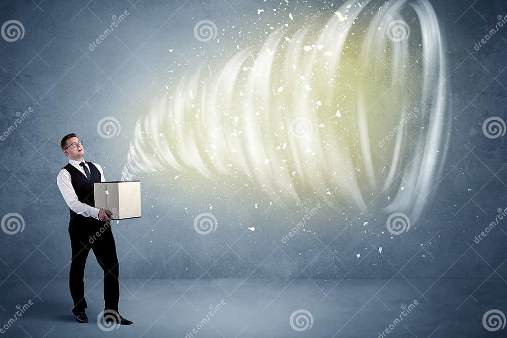 Remoinho No Conceito Da Caixa Foto de Stock - Imagem de surpreendido ...