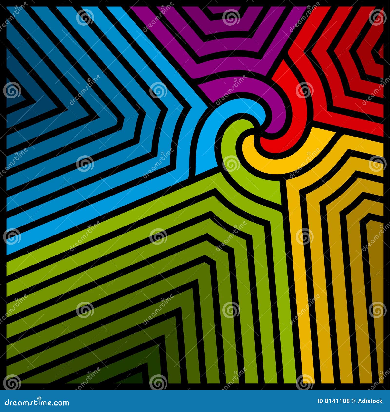 Remolino Colorido Abstracto. Vector. Ilustración del Vector ...