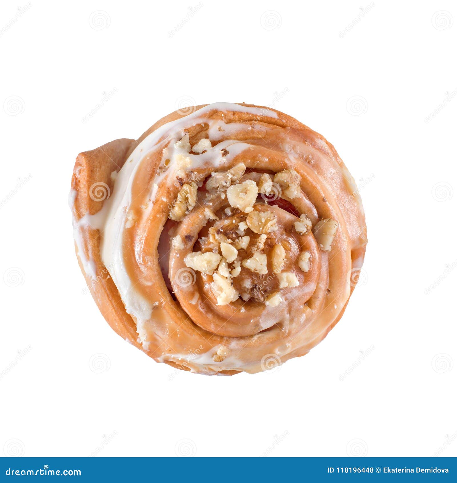 Remolino Del Rollo Del Bollo De Canela Aislado Foto de archivo - Imagen de coma, fresco: 118196448