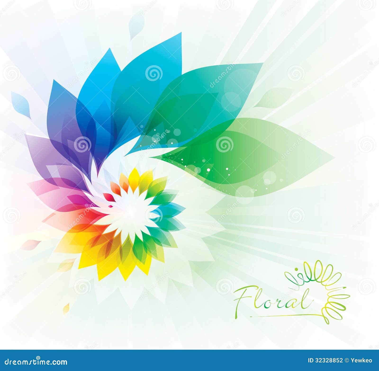 Remolino floral colorido ilustración del vector. Ilustración de ...