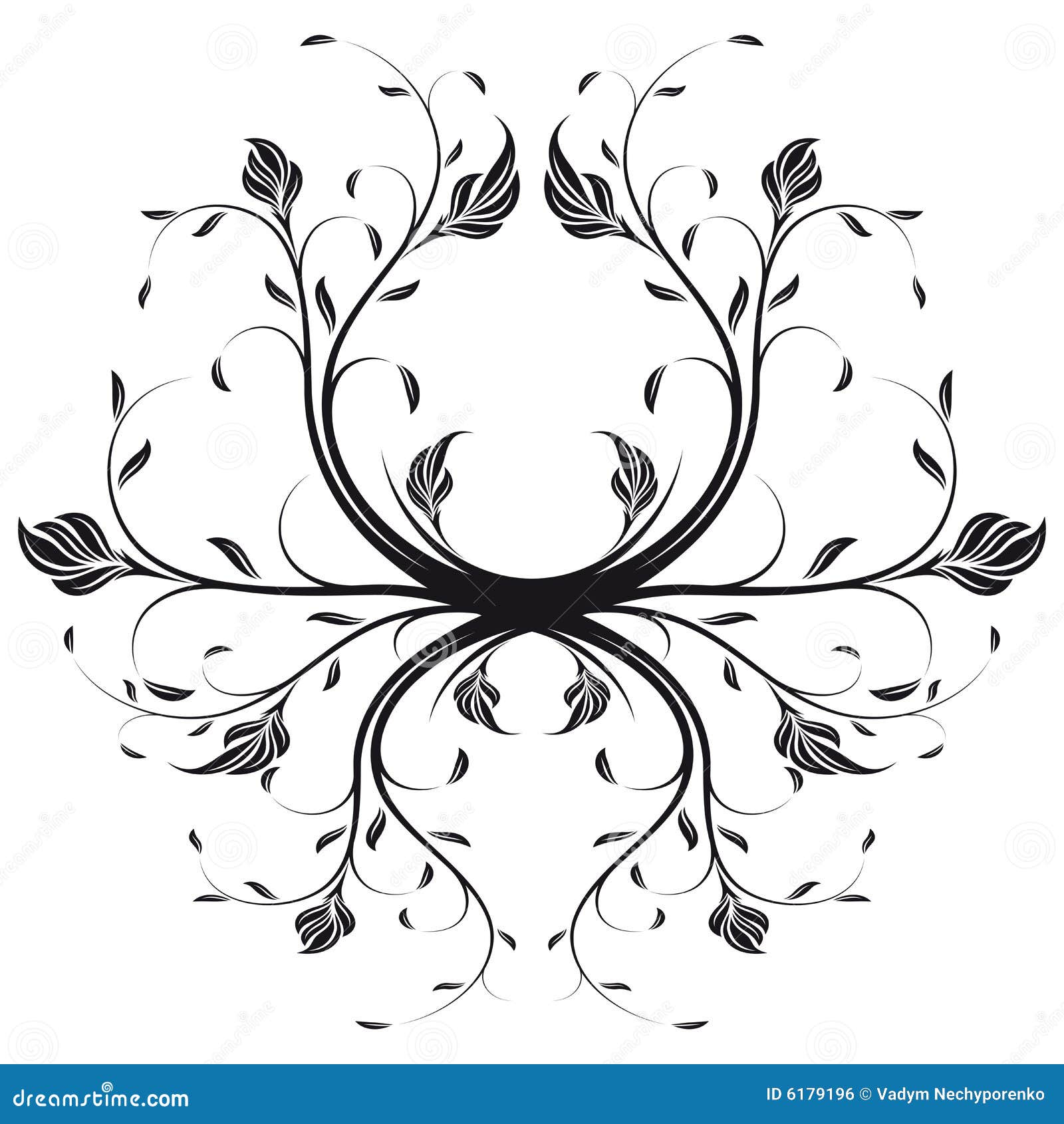 Remolino floral del vector ilustración del vector. Ilustración de ...