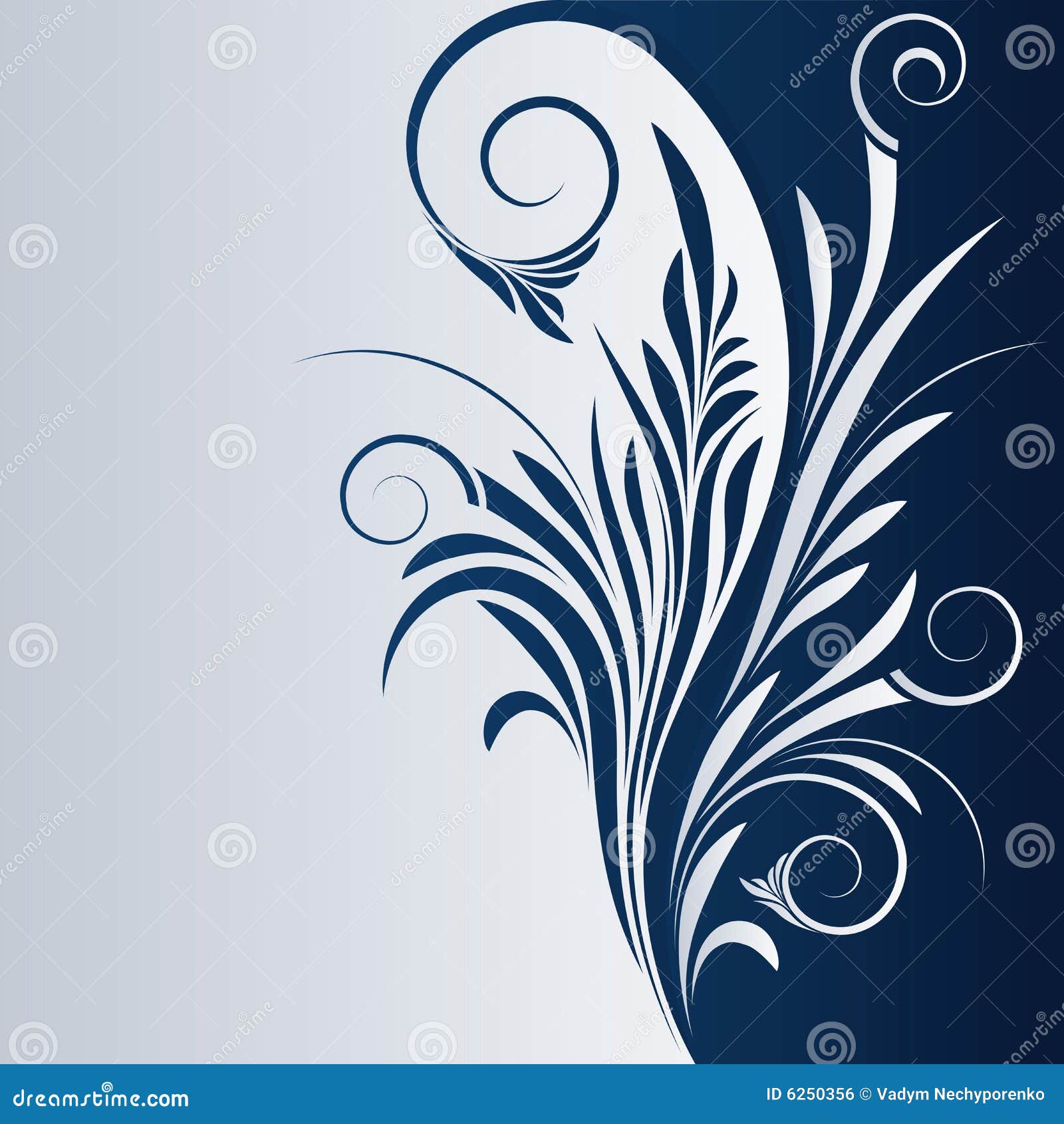 Remolino floral del vector ilustración del vector. Ilustración de cubo ...