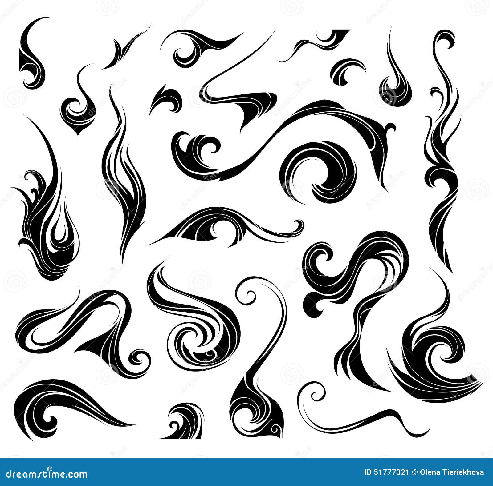 Remolinos Abstractos Del Vector Ilustración del Vector - Ilustración de ...