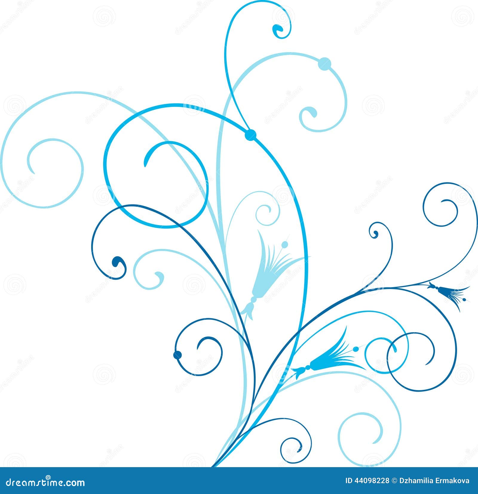 Remolinos azules ilustración del vector. Ilustración de adorno - 44098228