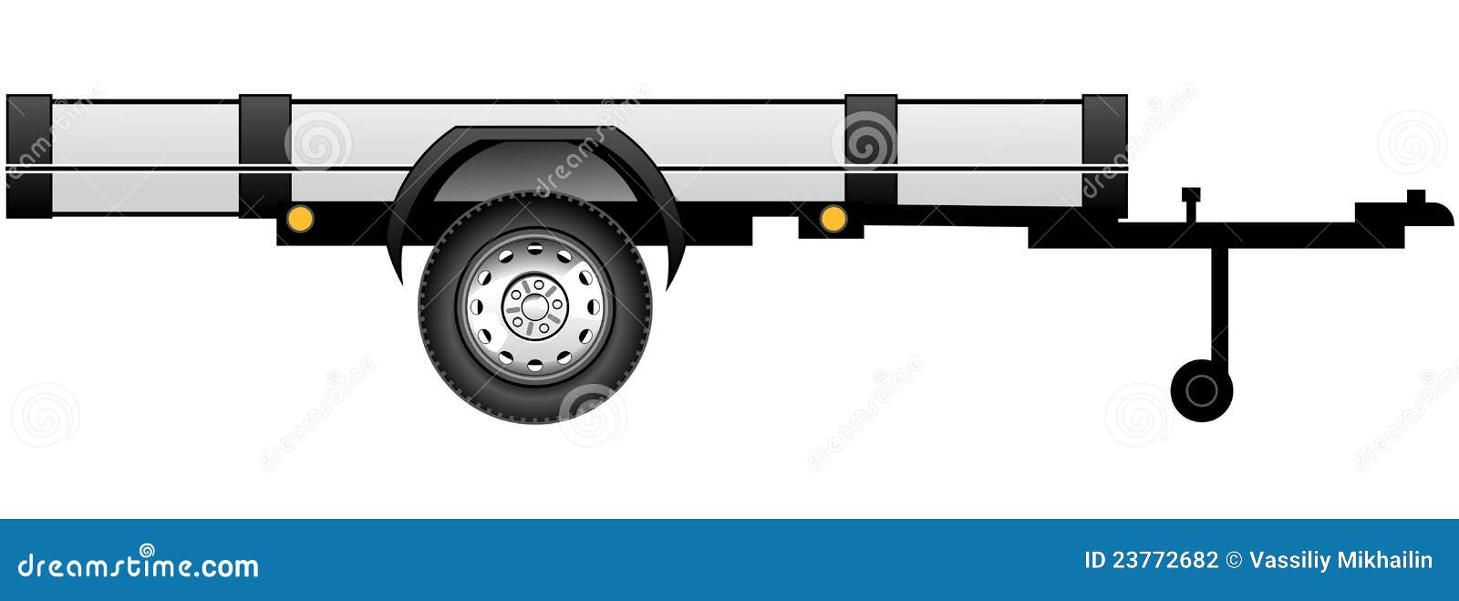 Remorque illustration stock. Illustration du roue, camion - 23772682