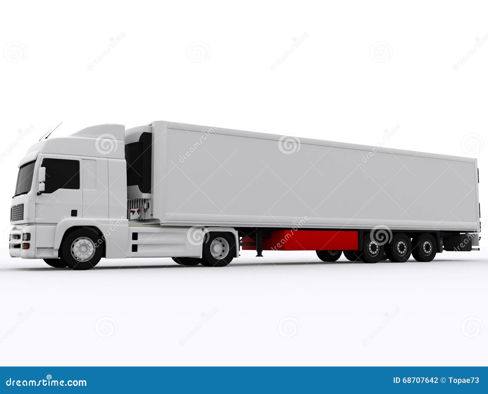 Remorque blanche de camion photo stock. Image du industrie - 68707642