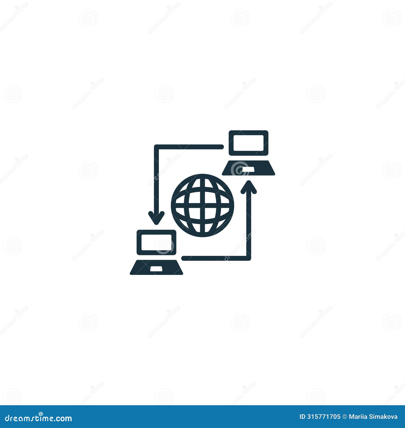 Remote Access Icon. Monochrome Simple Remote Work Icon for Templates ...