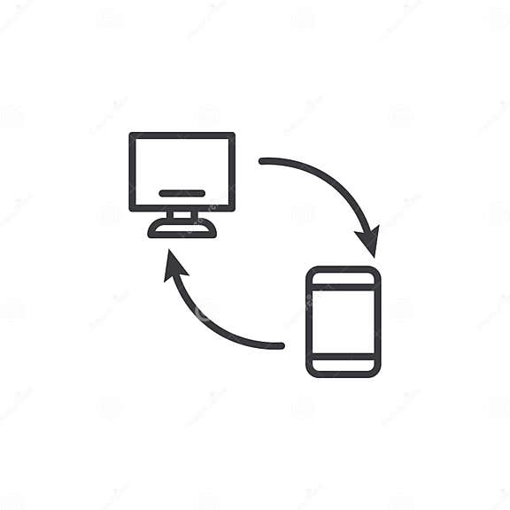 Remote Access Icon Vector Set on White Background Stock Vector ...