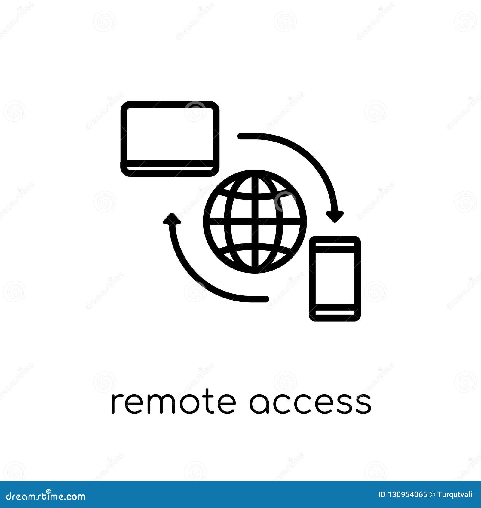 Remote Access Icon. Trendy Modern Flat Linear Vector Remote Access Icon ...