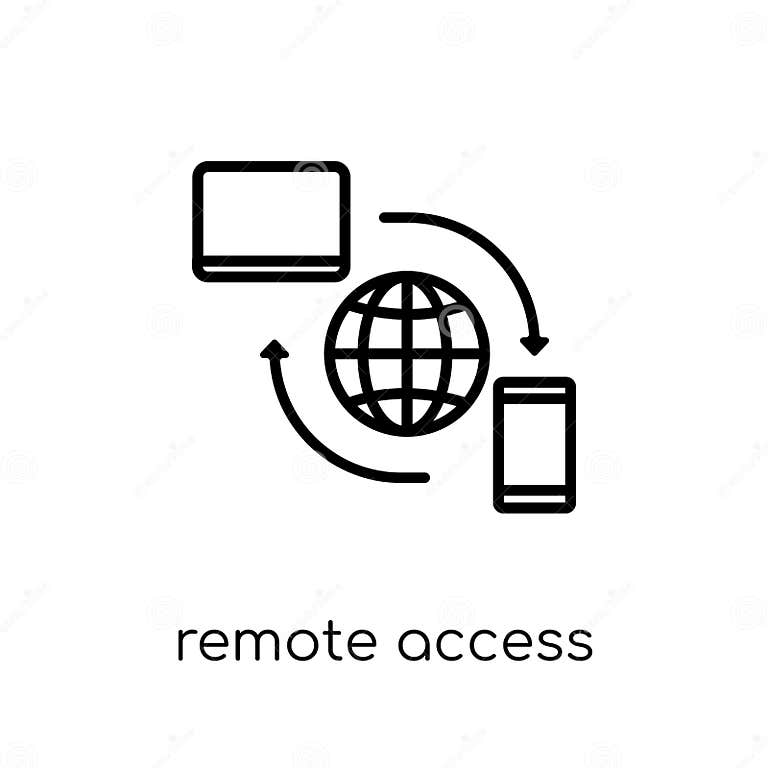 Remote Access Icon. Trendy Modern Flat Linear Vector Remote Access Icon ...