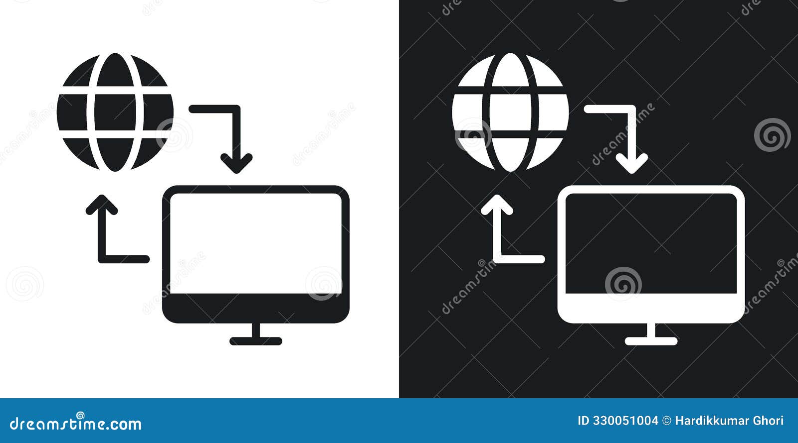 Remote Access Icon Vector Set on White Background Stock Illustration ...