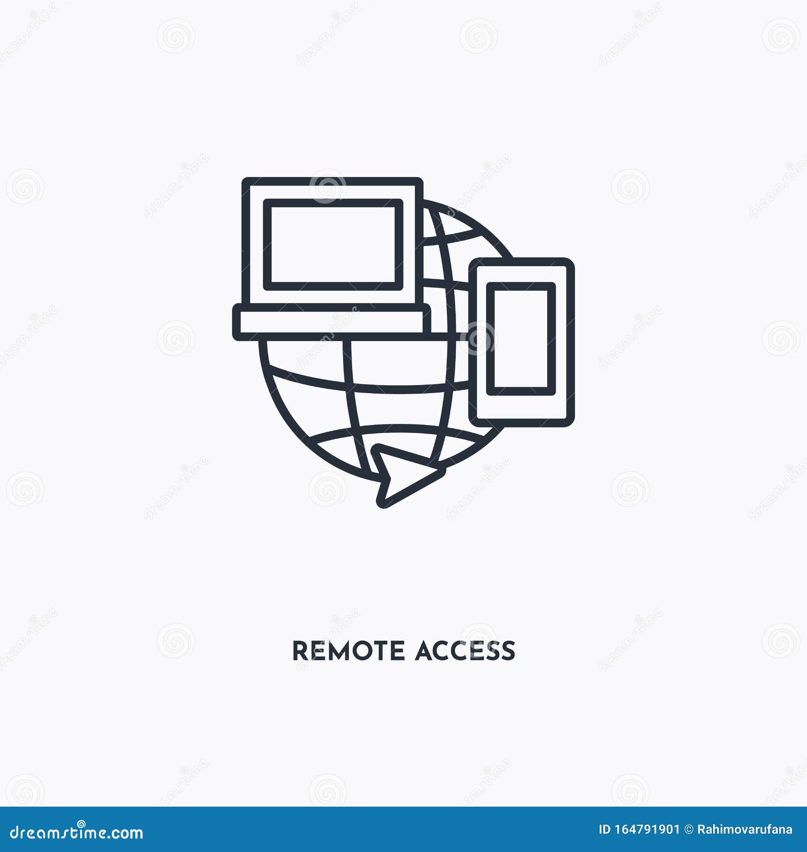 Remote Access Outline Icon. Simple Linear Element Illustration ...