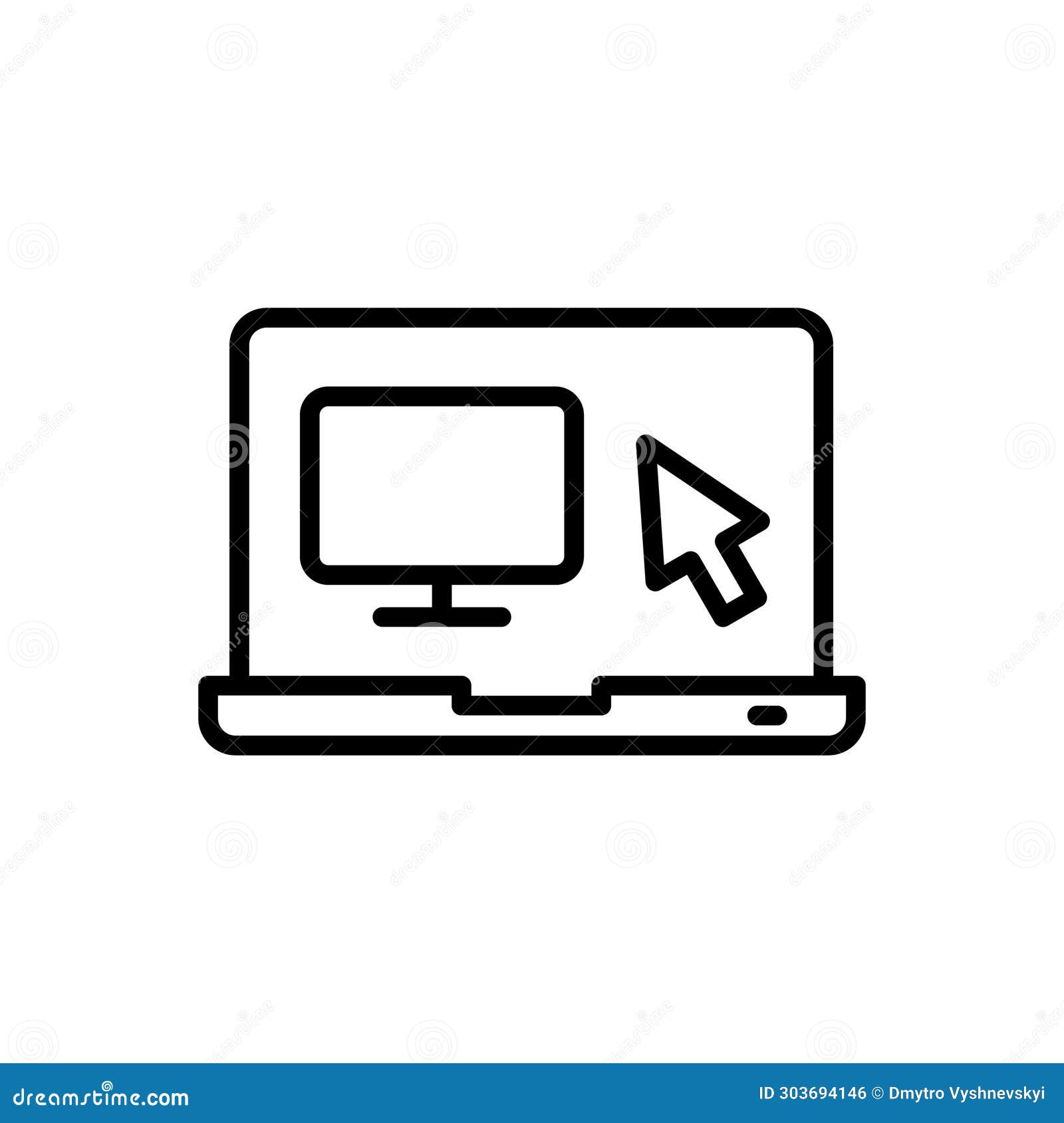 Remote Access Outline Vector Icon Stock Illustration - Illustration of ...