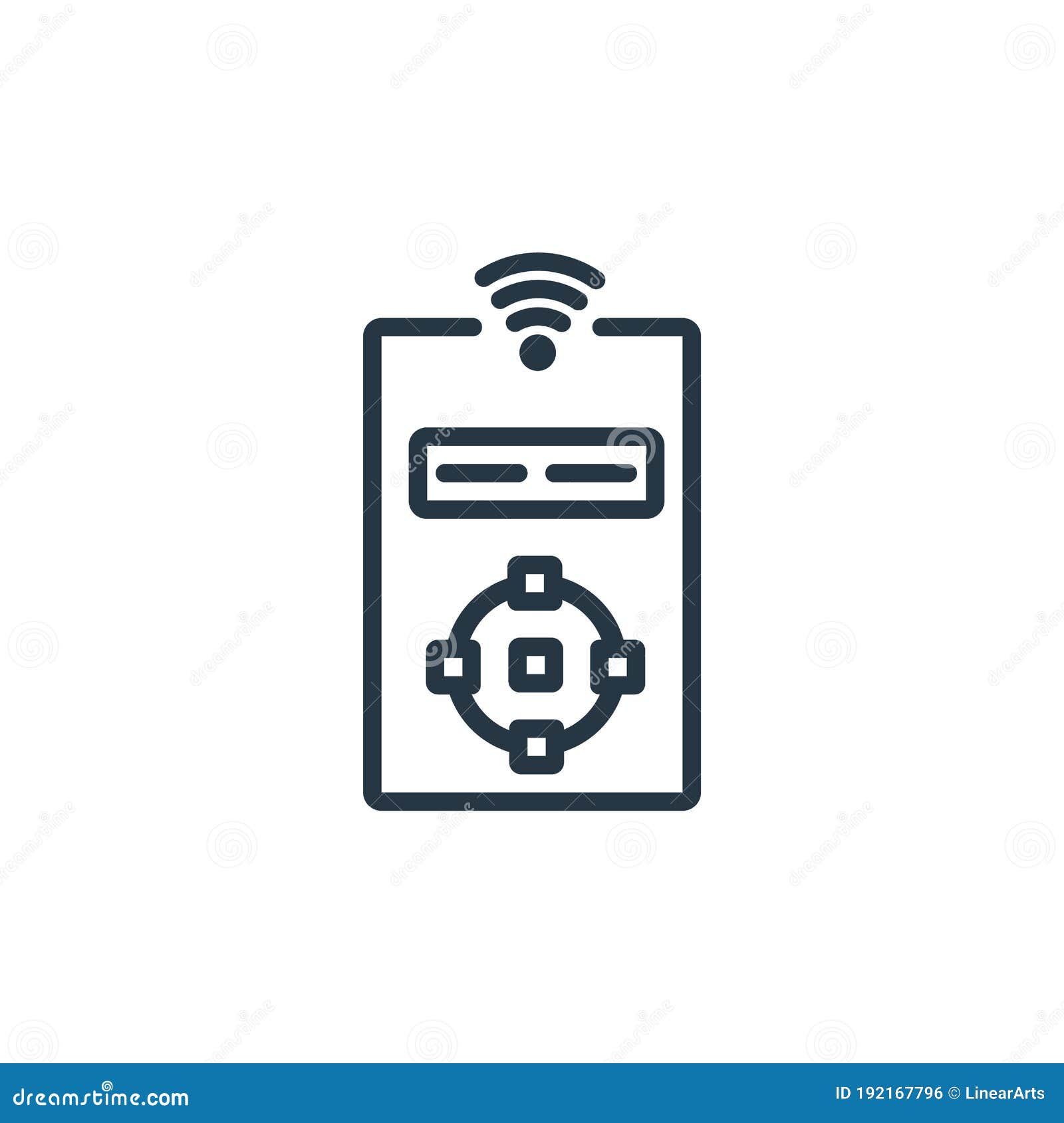 Remote Assistance Icon Vector from Internet of Thing Concept. Thin Line ...