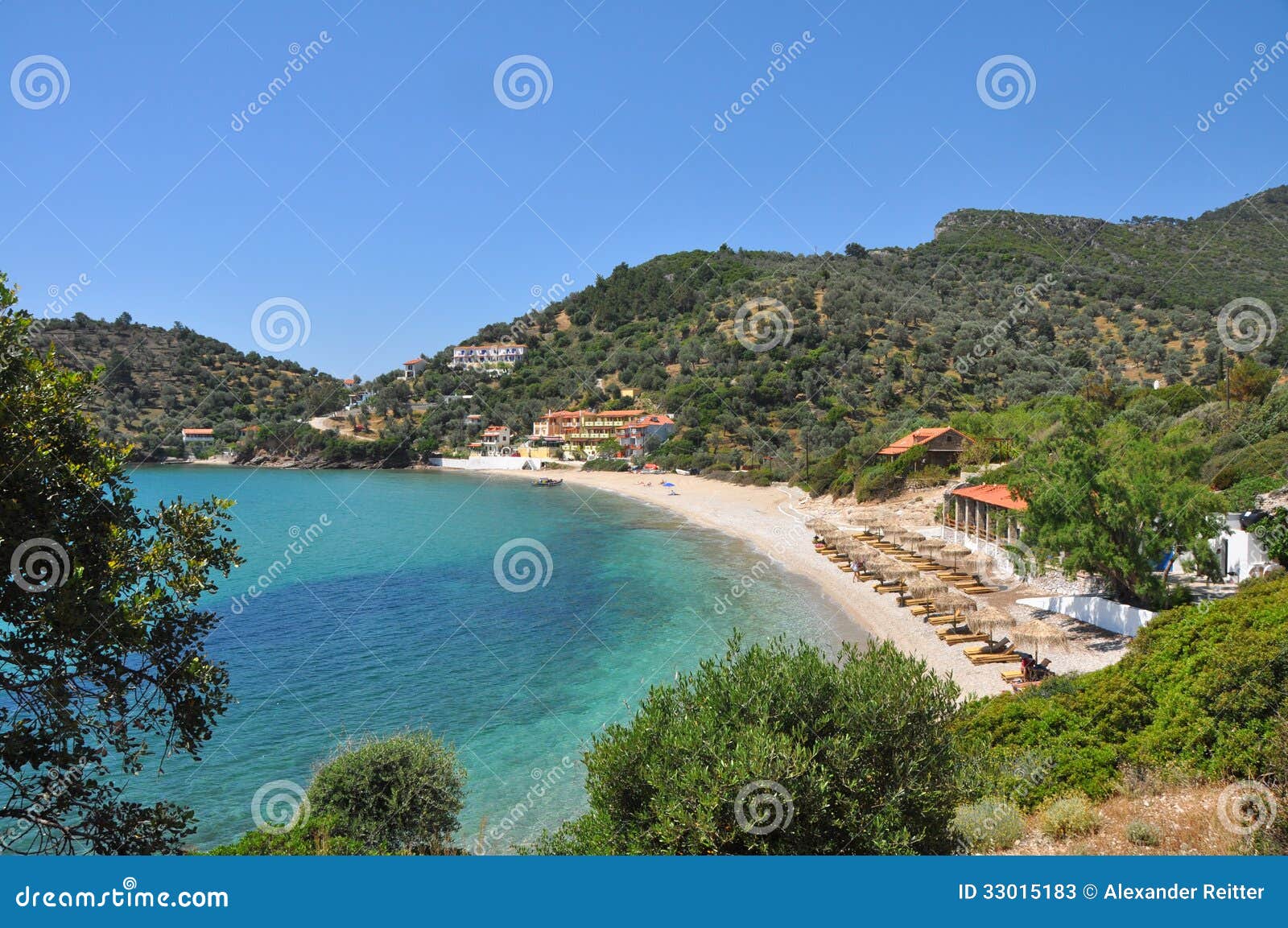 Remote Bay on Greek Island Samos Stock Image - Image of nature, greek ...