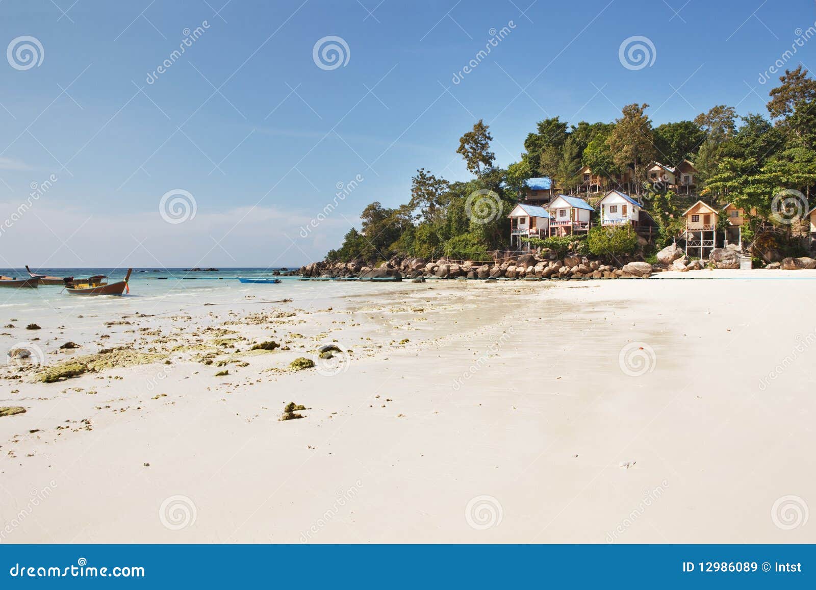 Remote beach stock image. Image of bungalow, nature, bungalo - 12986089