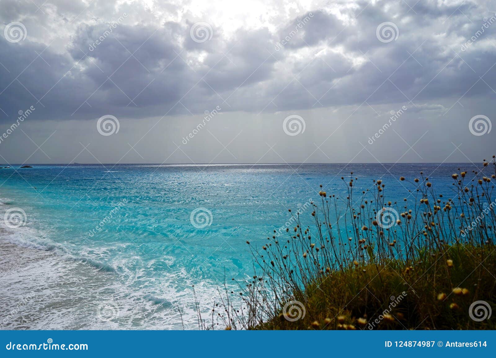 Remote Beach Landscape stock image. Image of greece - 124874987