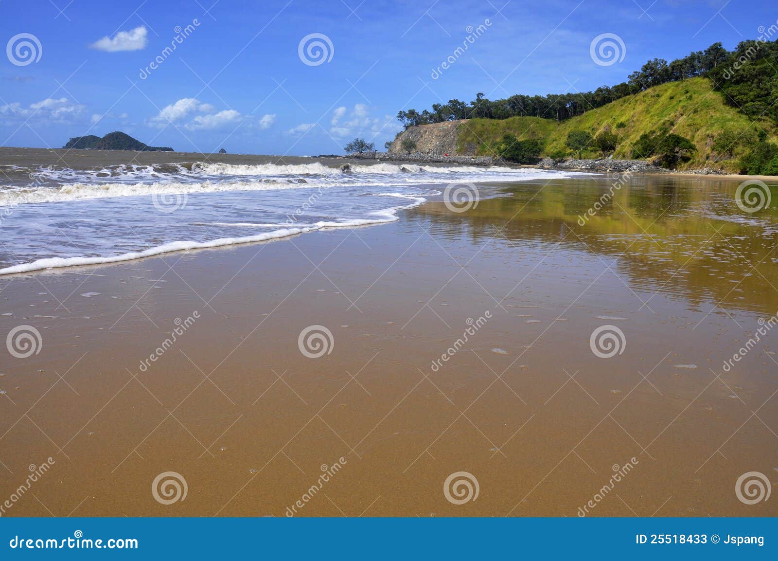 Remote Beach Reflection stock image. Image of calm, beach - 25518433