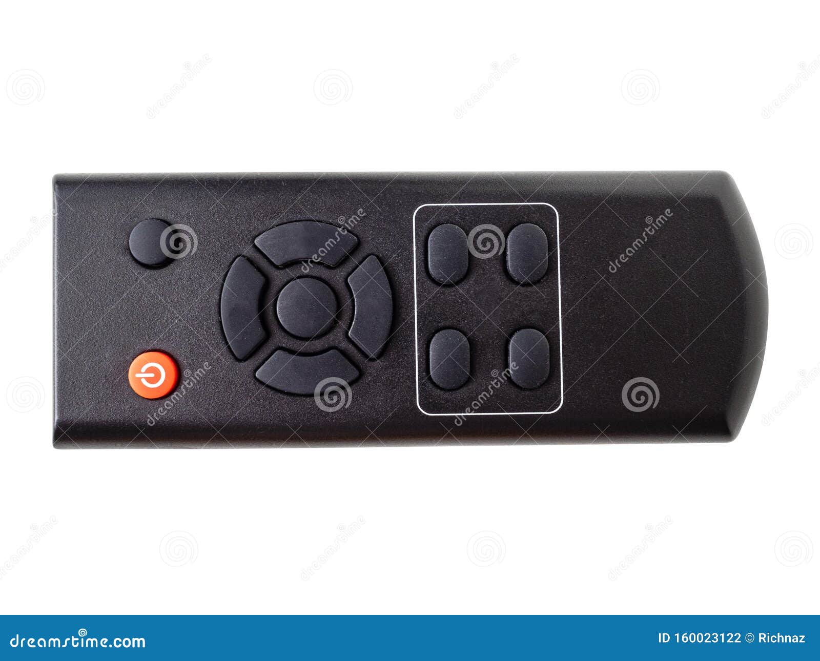 The Remote is Black. Isolated on White Background Remote Control Stock ...